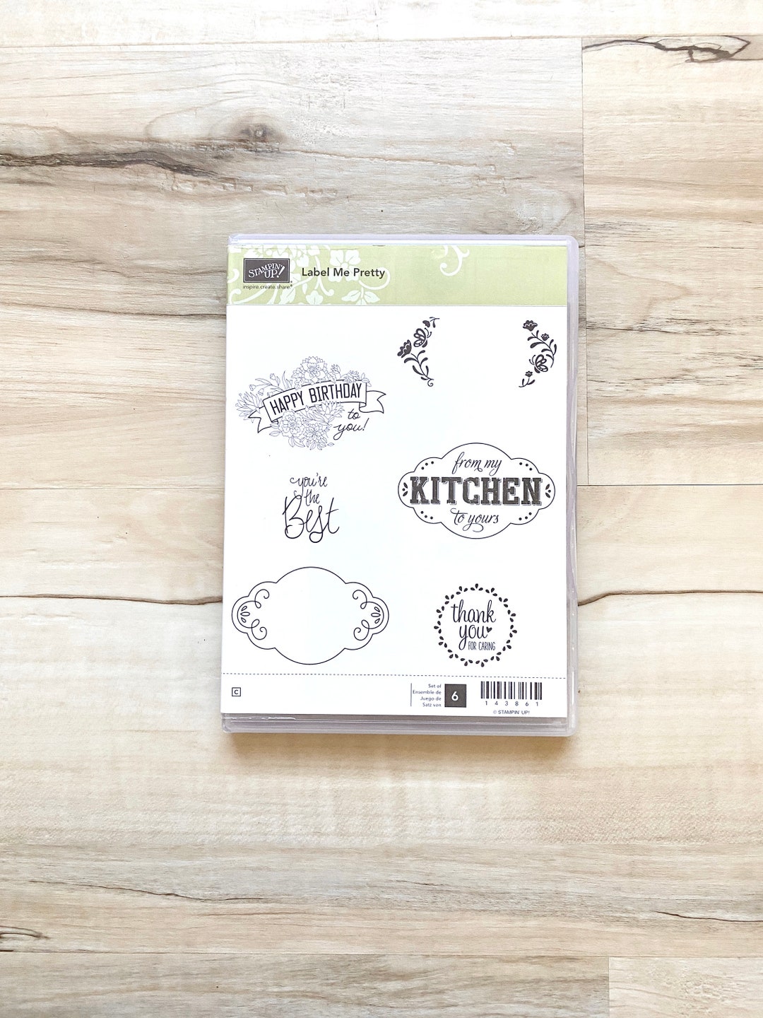 Stampin' up Label Me Pretty Stamp Set, Gently Used, 6 Stamp Set, Paper ...