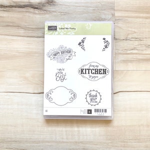 Stampin' up Label Me Pretty Stamp Set, Gently Used, 6 Stamp Set, Paper ...