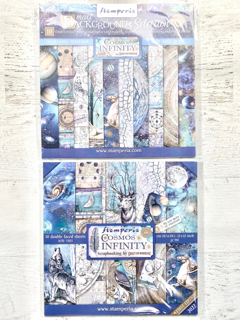 Stamperia Cosmos Infinity Paper Collection or Maxi Backgrounds ...