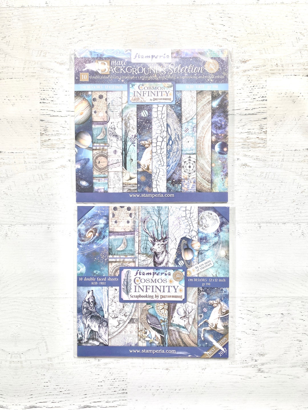 Stamperia Cosmos Infinity Paper Collection or Maxi Backgrounds ...