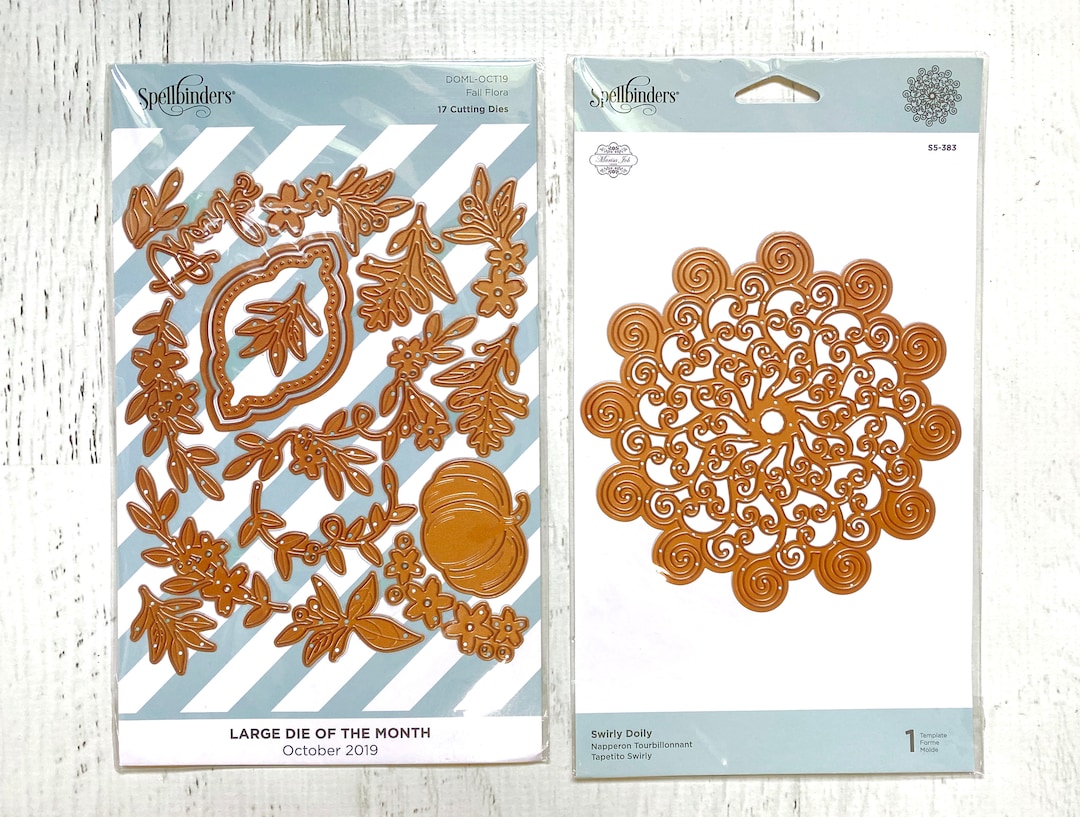 Spellbinders Swirly Doily (1 Pc) or Fall Flora (17 Pc) Die ...