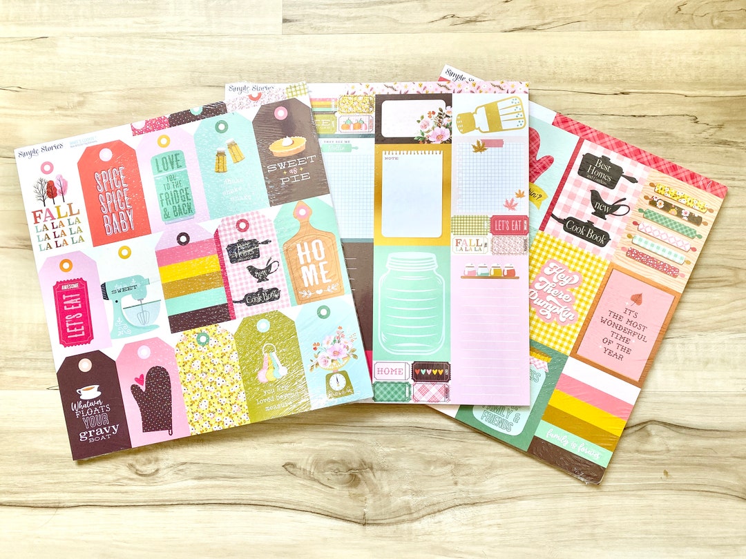 Simple Stories What's Cookin? Cut Apart Tags & Element Sheets, 2 Ea/3 ...