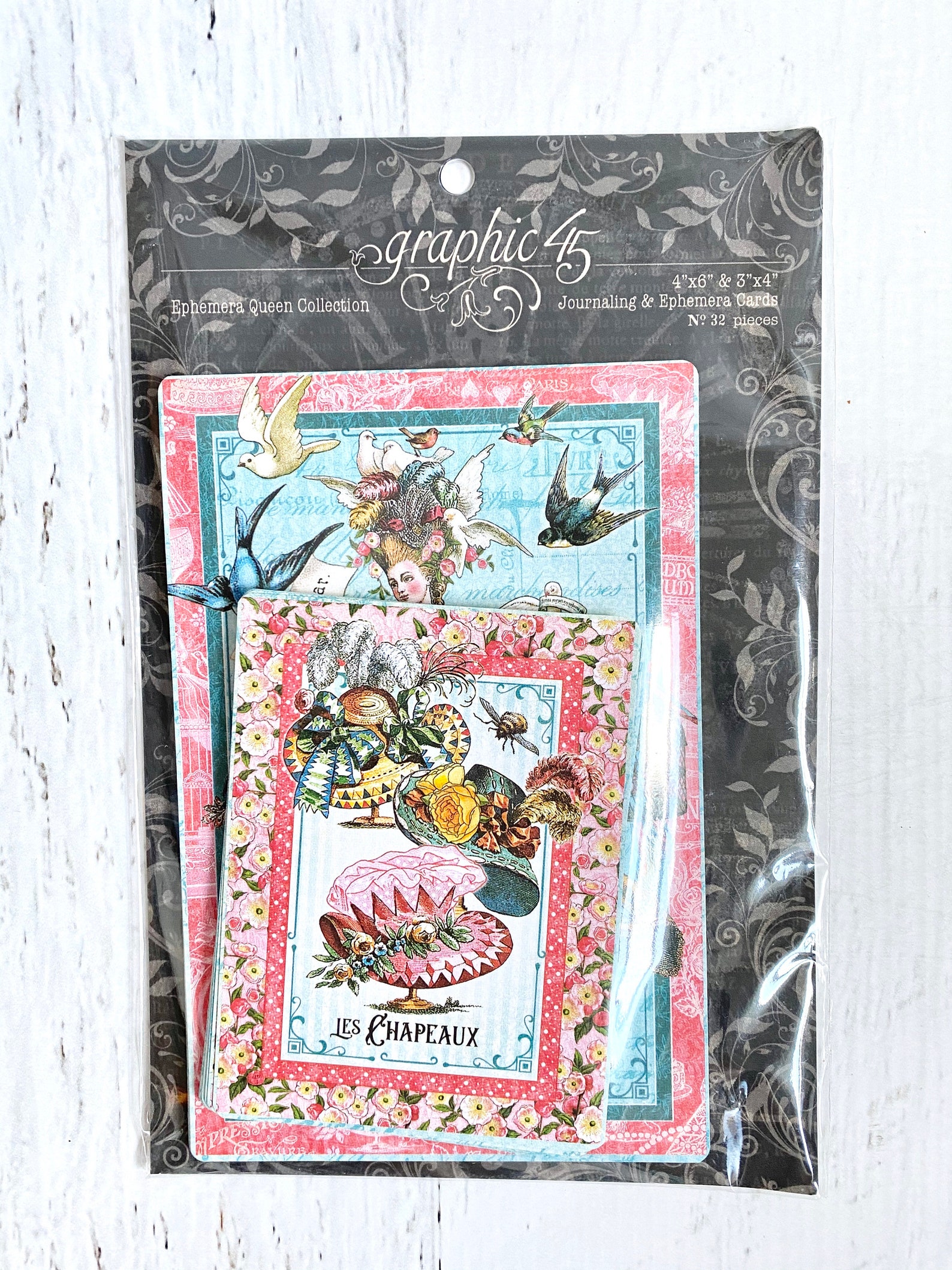 Graphic 45 Ephemera Queen Journaling/ephemera Cards, Scrapbook ...