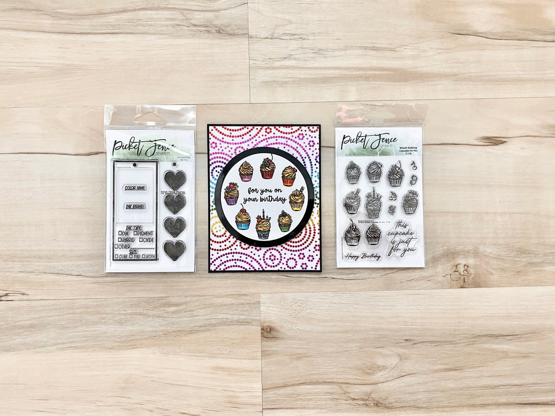 Picket Fence Studios Ink Swatching or Cupcakes for You Stamp Set, Paper ...