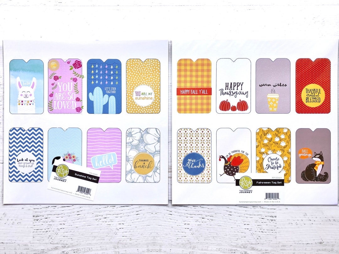 FSJ Spellbinders Cut Apart Tags, Sunshine & Halloween Tag Sets, 2 Ea/2 ...