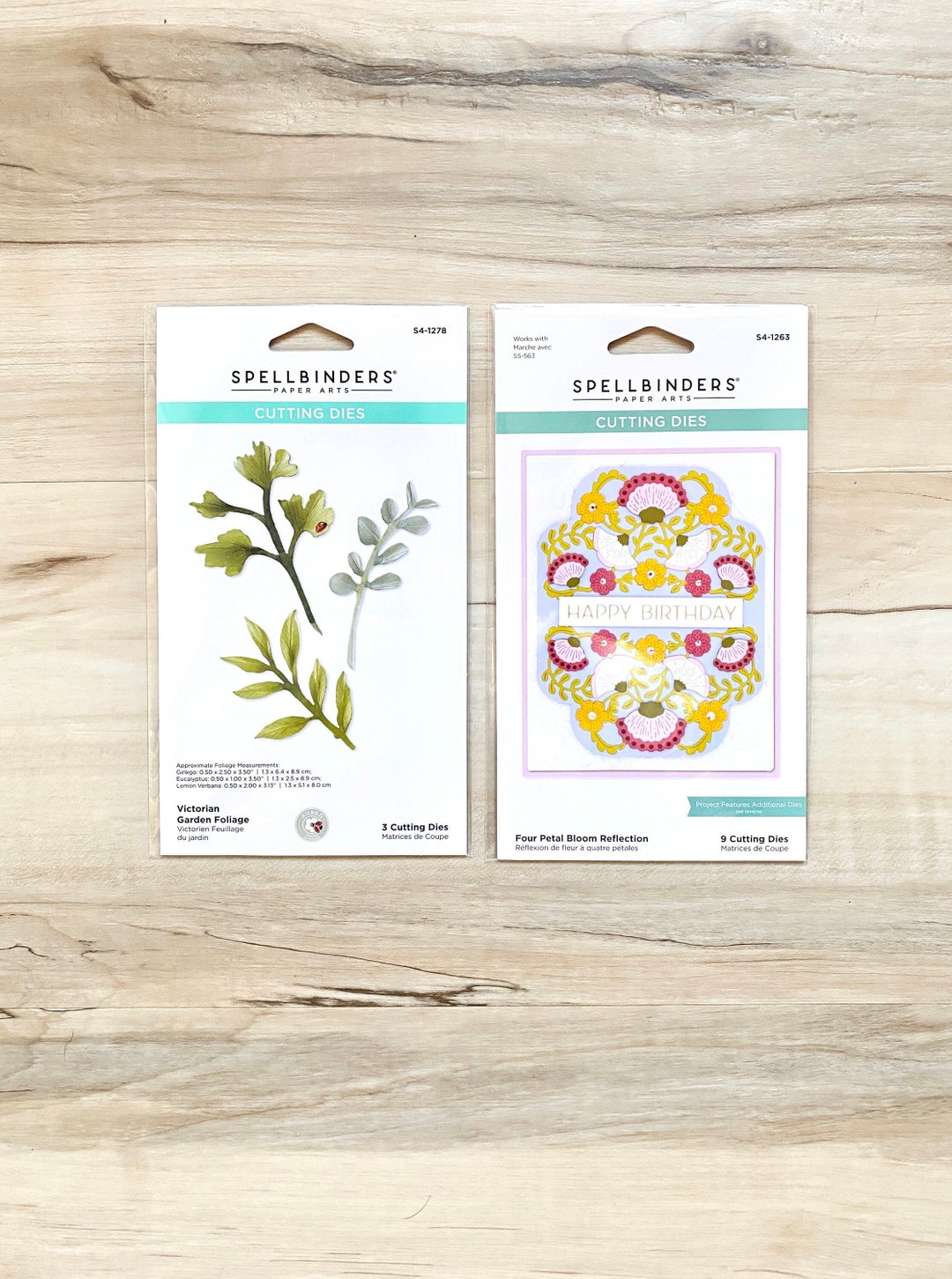 Spellbinders Victorian Garden Foliage or Four Petal Bloom Reflection ...