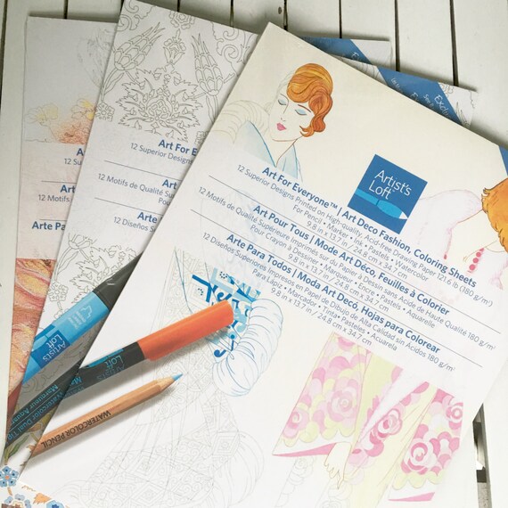 Artists Loft Coloring Sheets 9.8x13.7 Sheets on | Etsy