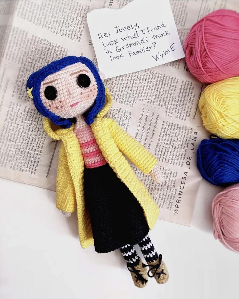 Button-eyed Girl | PDF | Instant Download | DIY Crochet | Doll Pattern ...
