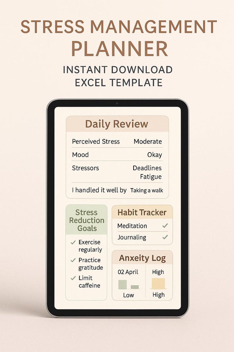 Mental Health Tracker Excel | Mood & Sleep Tracker | Bipolar • Anxiety • Depression | AI ...