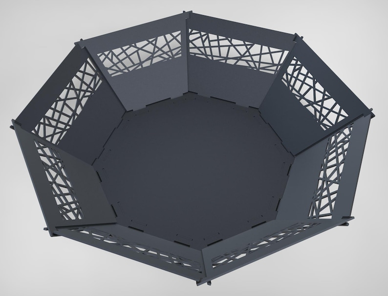 Octagon Fire Pit V1 DXF Files for Plasma Cutting | Portable Outdoor ...