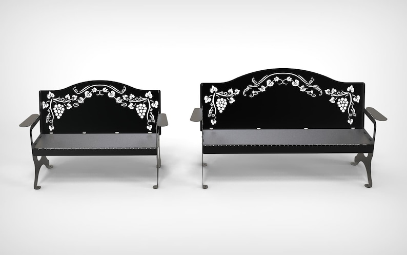 Digital Garden Bench DXF Files for CNC Plasma & Laser Cutting ~ Outdoor ...