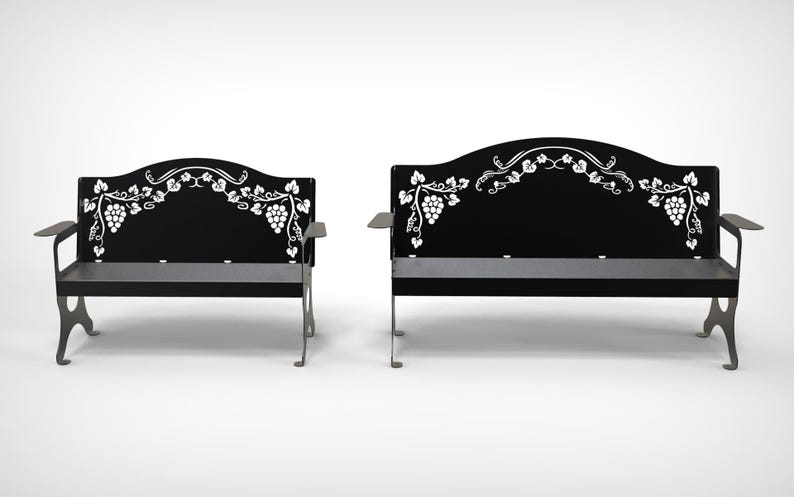 Digital Garden Bench DXF Files for CNC Plasma & Laser Cutting ~ Outdoor ...