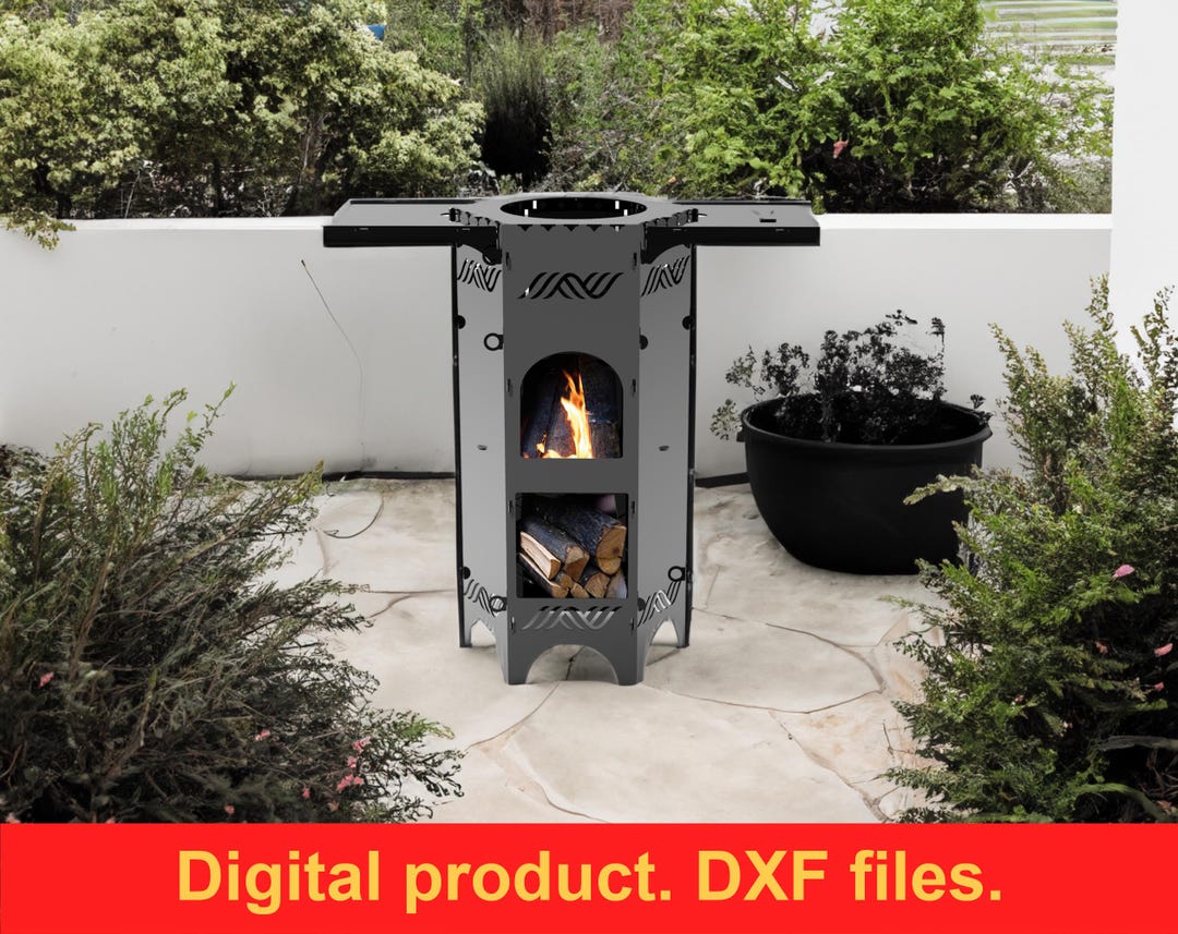 Cauldron Stove V5 - Camp Furnace DXF Files for Plasma, Laser, CNC ...