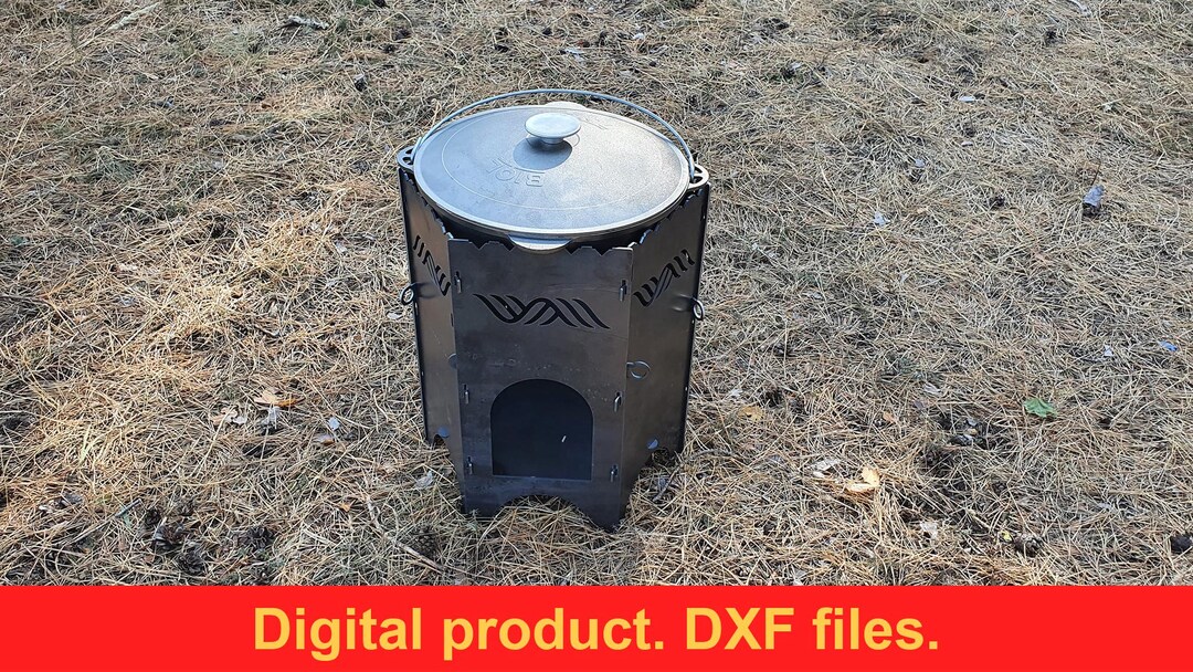 Cauldron Stove V1, DXF Files for Plasma, Laser or CNC. Camp Furnace for ...