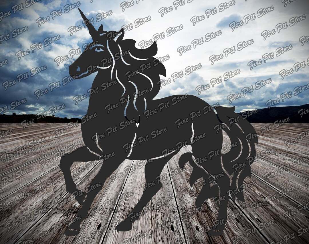 Unicorn V3. Vector Art File. Digital Files Dxf, Svg, Png, Ai, Eps, Cdr ...