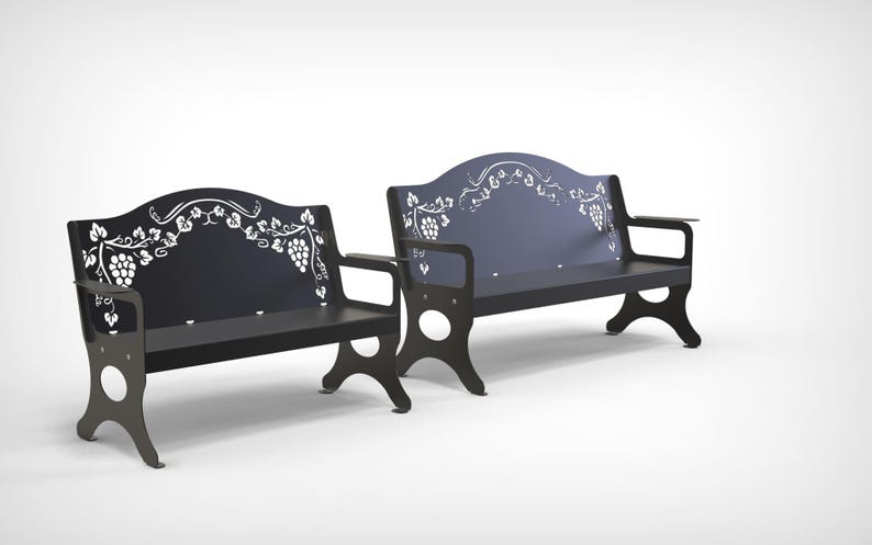 Digital Garden Bench DXF Files for CNC Plasma & Laser Cutting ~ Outdoor ...