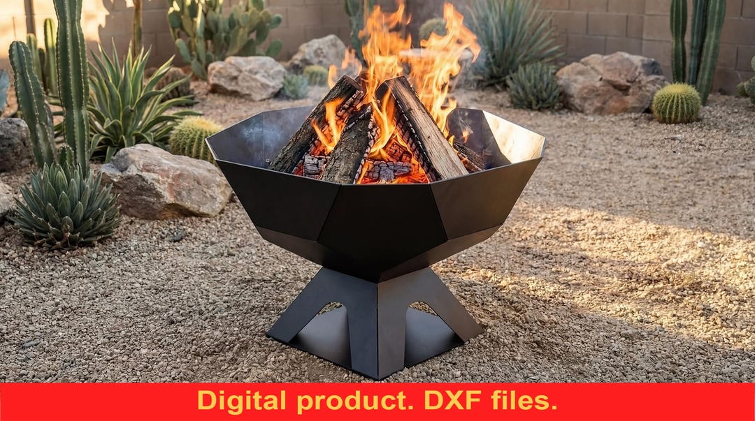Fireball V1 Shaped Fire Pit DXF Files | Digital CNC Plans ~ Spherical ...