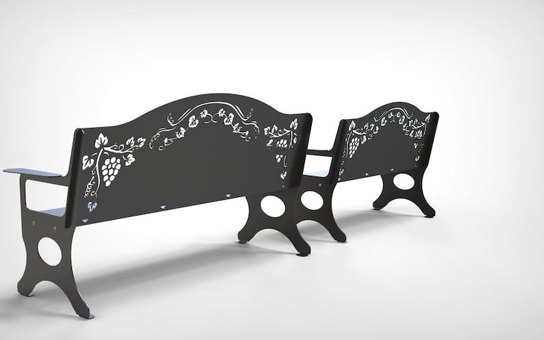Digital Garden Bench DXF Files for CNC Plasma & Laser Cutting ~ Outdoor ...