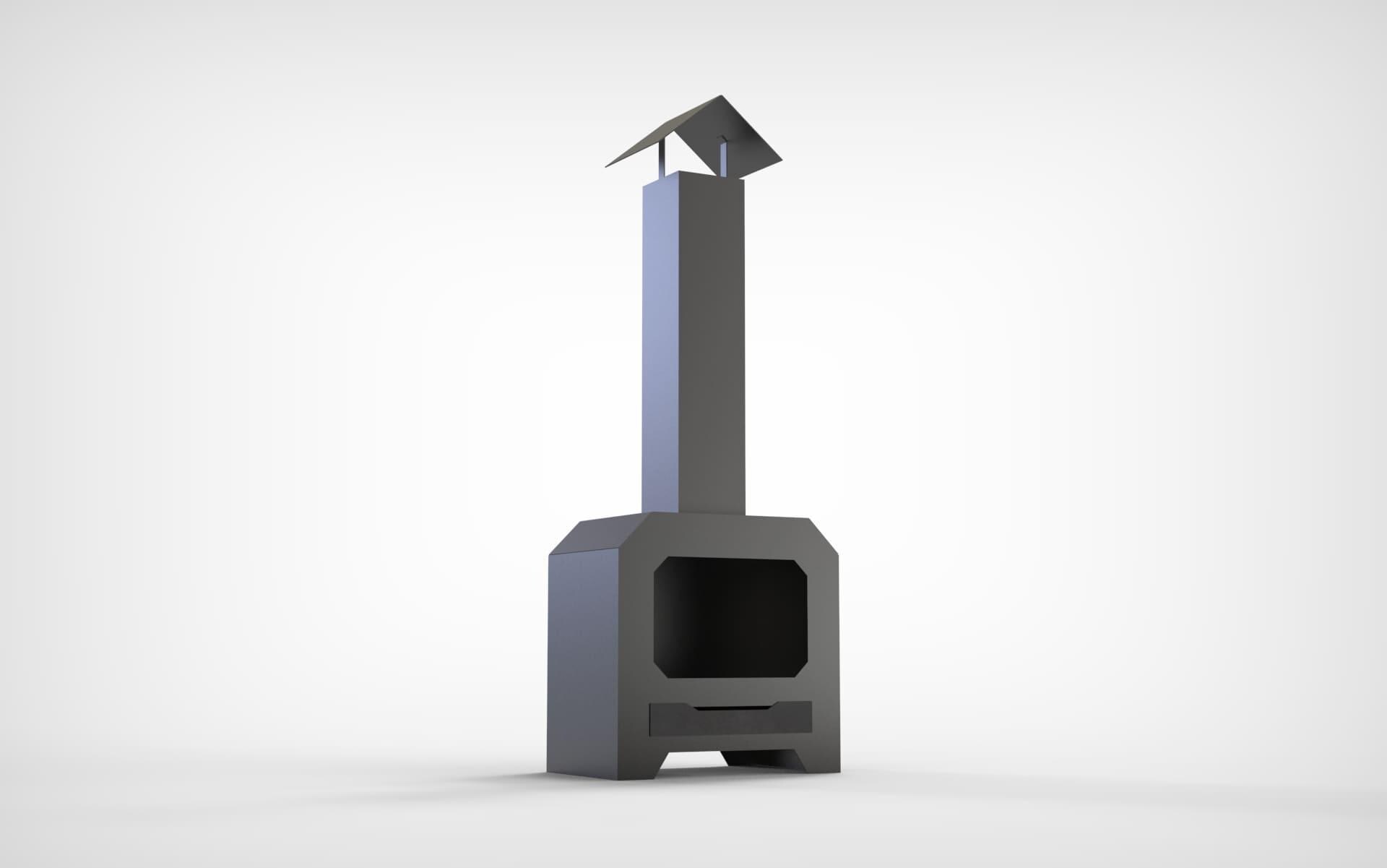 Garden Fireplace DXF & SVG Files ~ CNC Metal Fireplace Plans for Diy ...