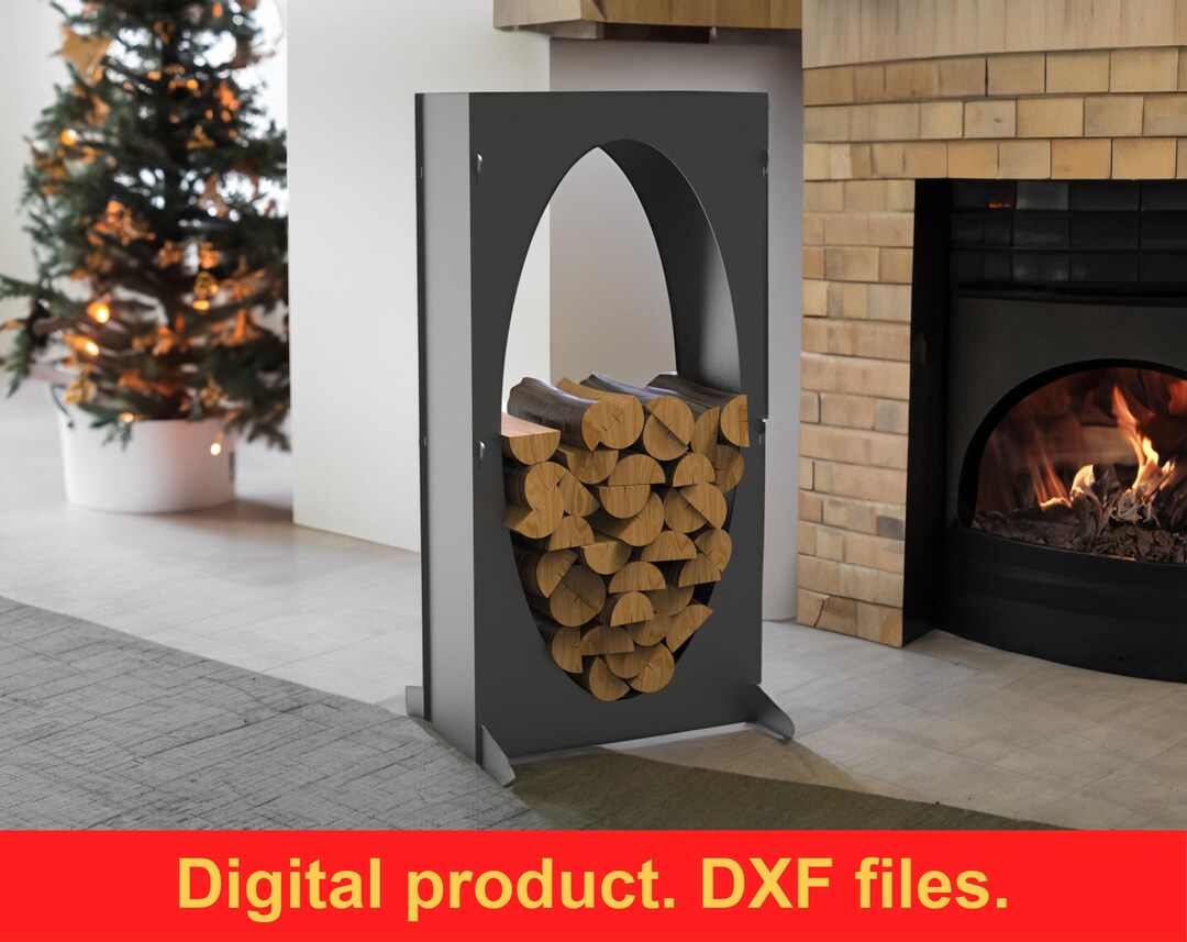 Oval 43" Inch Firewood Rack DXF Files for Plasma, Laser Cutting, CNC ...