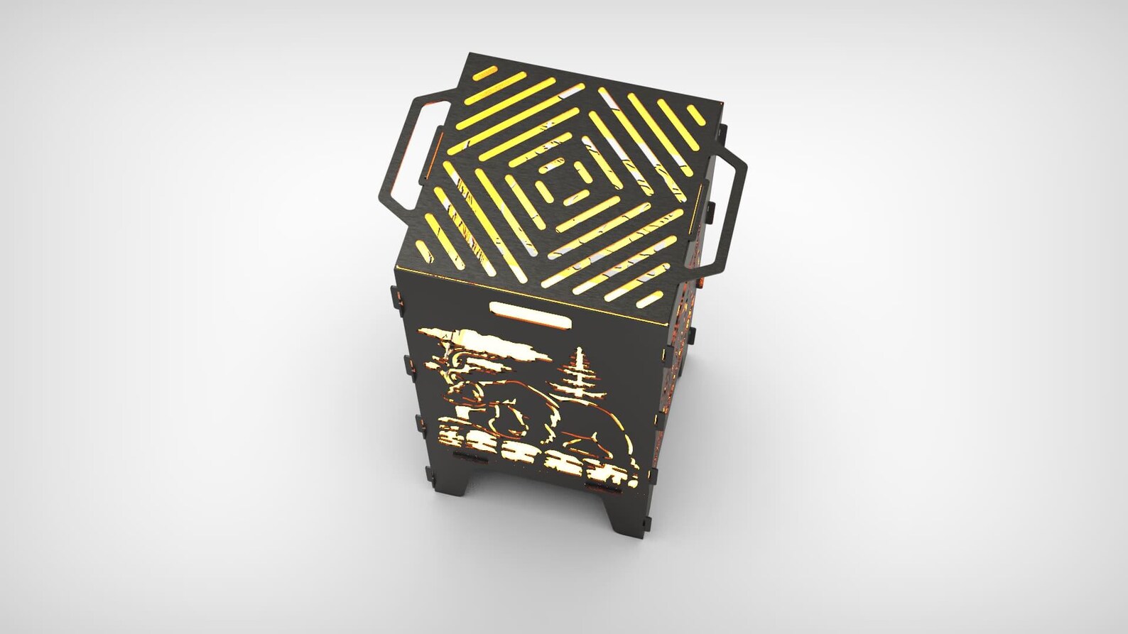Bear Fire Pit Grill DXF Files for Plasma, Laser, Water Cut, CNC. Fire ...
