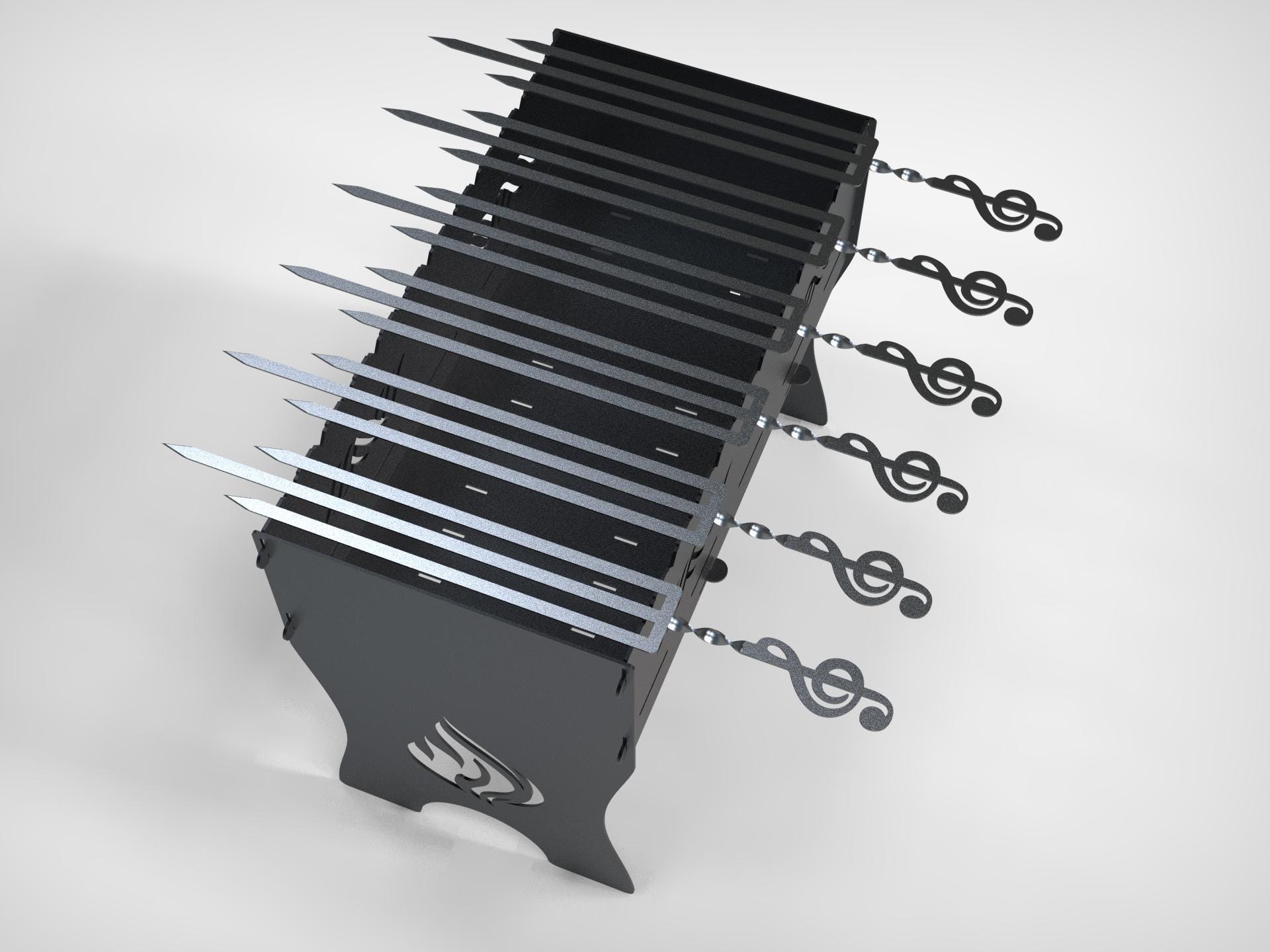 Triple Treble Clef Skewers, DXF Files for Plasma, Laser, CNC. Kebab ...