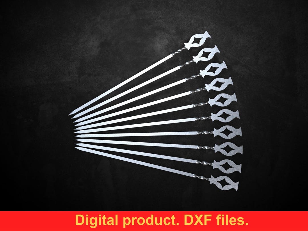Diamonds Card Skewers, DXF Files for Plasma, Laser, CNC. Kebab Skewers ...