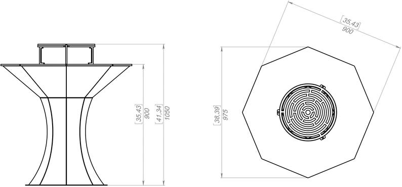 Octagonal Fire Pit Grill DXF Files for CNC ~ Plasma Laser Cut Barbecue ...