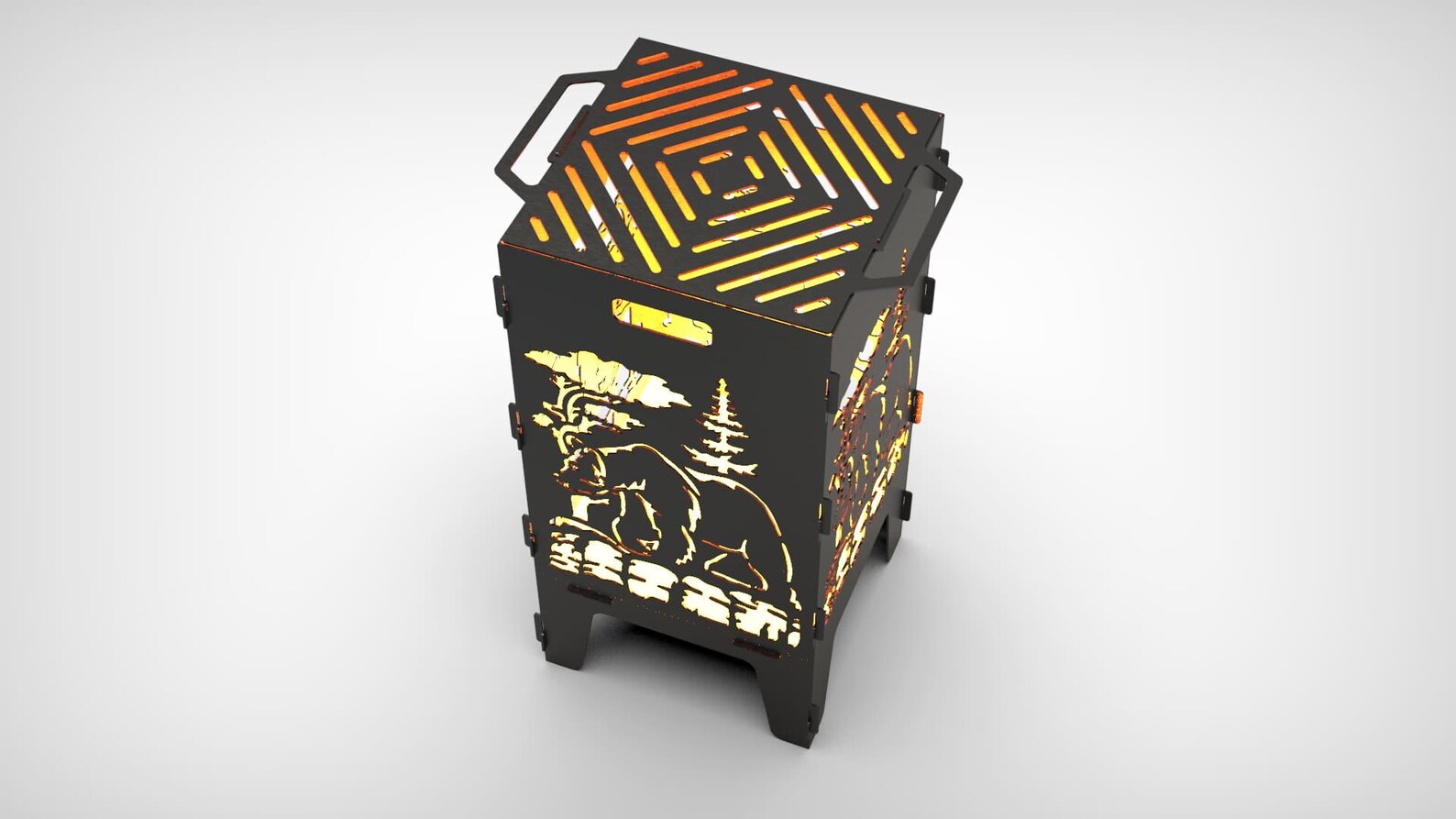 Bear Fire Pit Grill DXF Files for Plasma, Laser, Water Cut, CNC. Fire ...