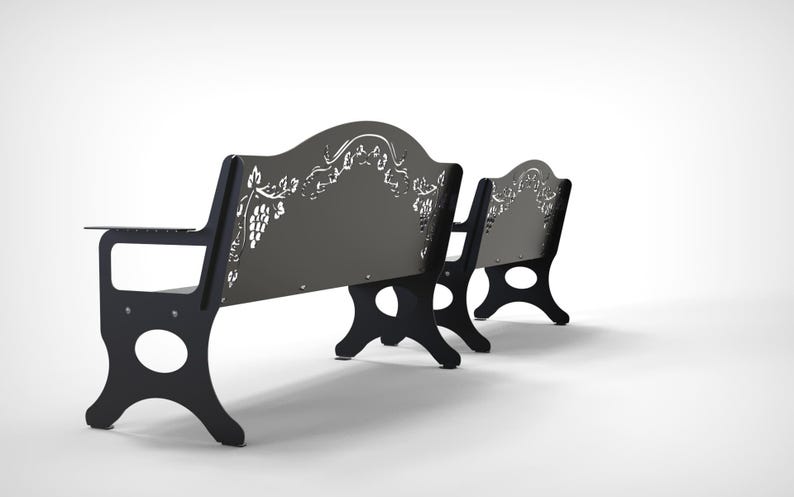 Digital Garden Bench DXF Files for CNC Plasma & Laser Cutting ~ Outdoor ...