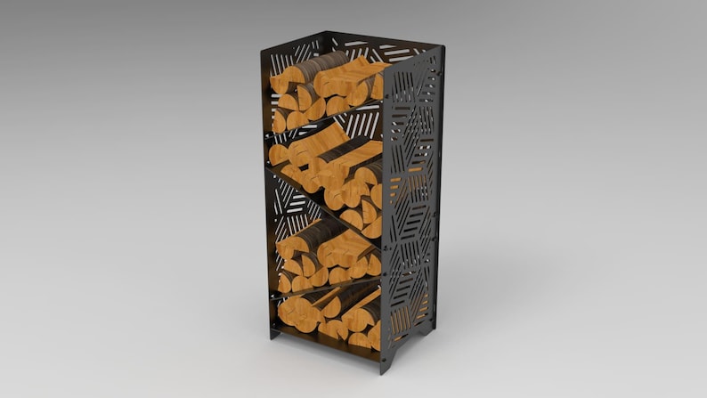 Stylish Firewood Rack, DXF Files for Plasma, Laser Cutting, CNC ...