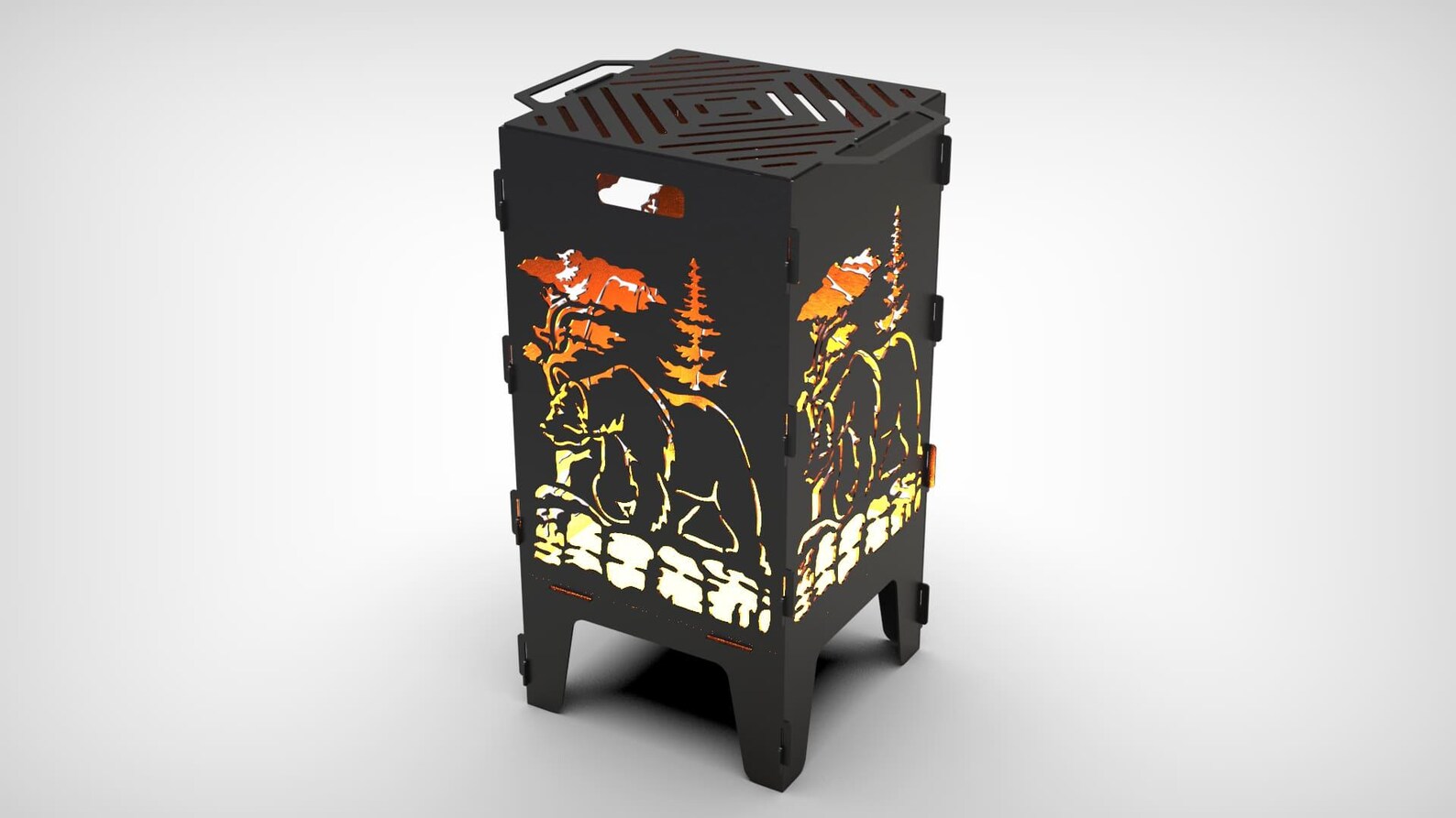 Bear Fire Pit Grill DXF Files for Plasma, Laser, Water Cut, CNC. Fire ...