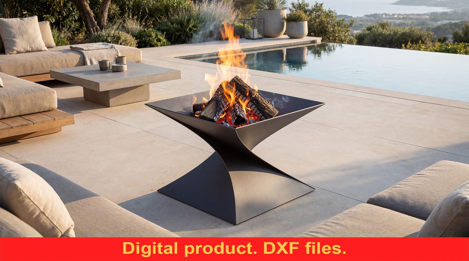 Twist 19'' Fire Pit V2 DXF Files for Plasma, Laser Cutting, CNC ...
