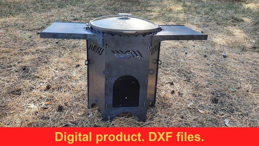 Cauldron Stove V2, DXF Files for Plasma, Laser or CNC. Camp Furnace for ...