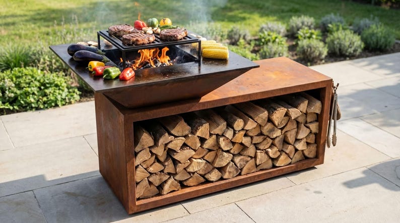Fire Pit Square Niche for Firewood V2, DXF Files for Plasma, Laser, CNC ...