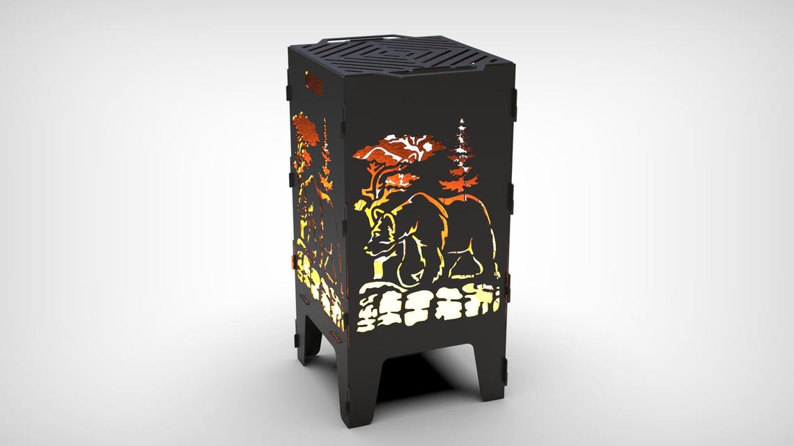 Bear Fire Pit Grill DXF Files for Plasma, Laser, Water Cut, CNC. Fire ...