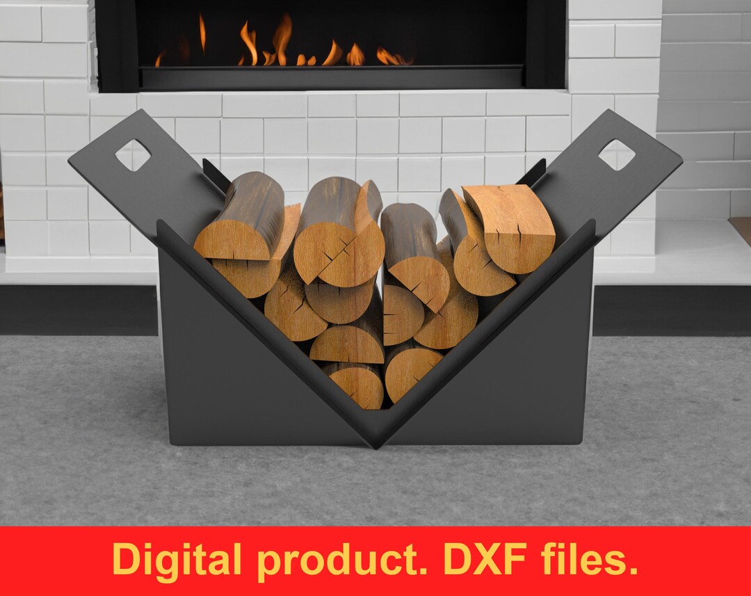 Square Firewood Rack DXF Files for CNC Plasma & Laser Cut ~ Portable ...