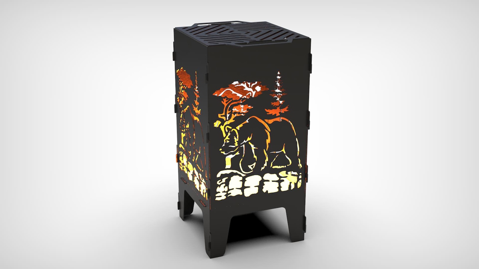 Bear Fire Pit Grill DXF Files for Plasma, Laser, Water Cut, CNC. Fire ...