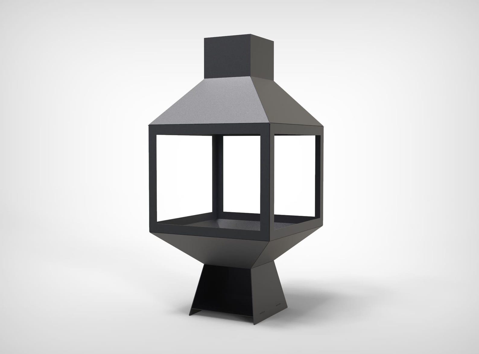 Open Space Fire Pit H-63", Garden Fireplace DXF Files for Plasma, Laser ...