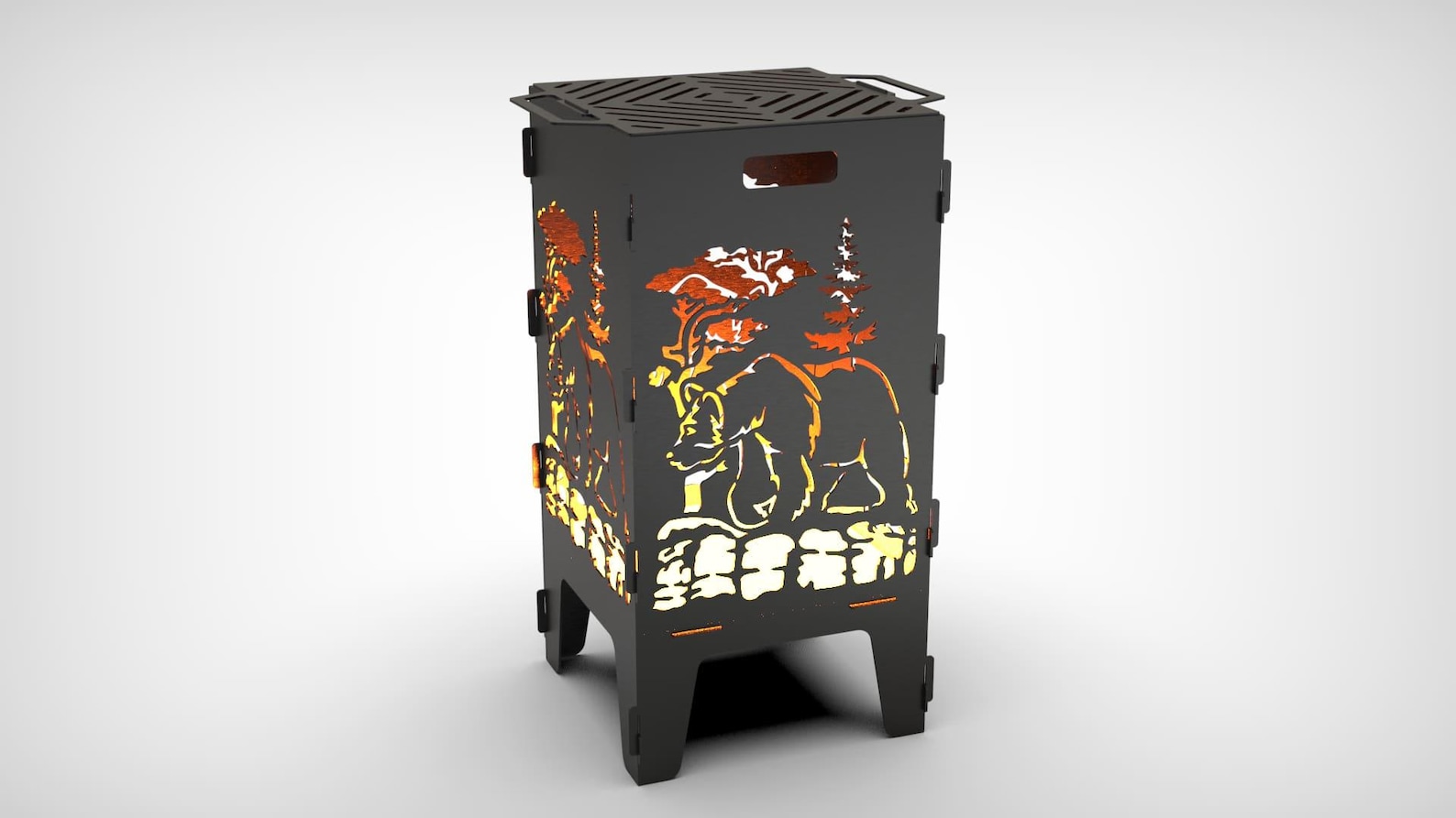 Bear Fire Pit Grill DXF Files for Plasma, Laser, Water Cut, CNC. Fire ...