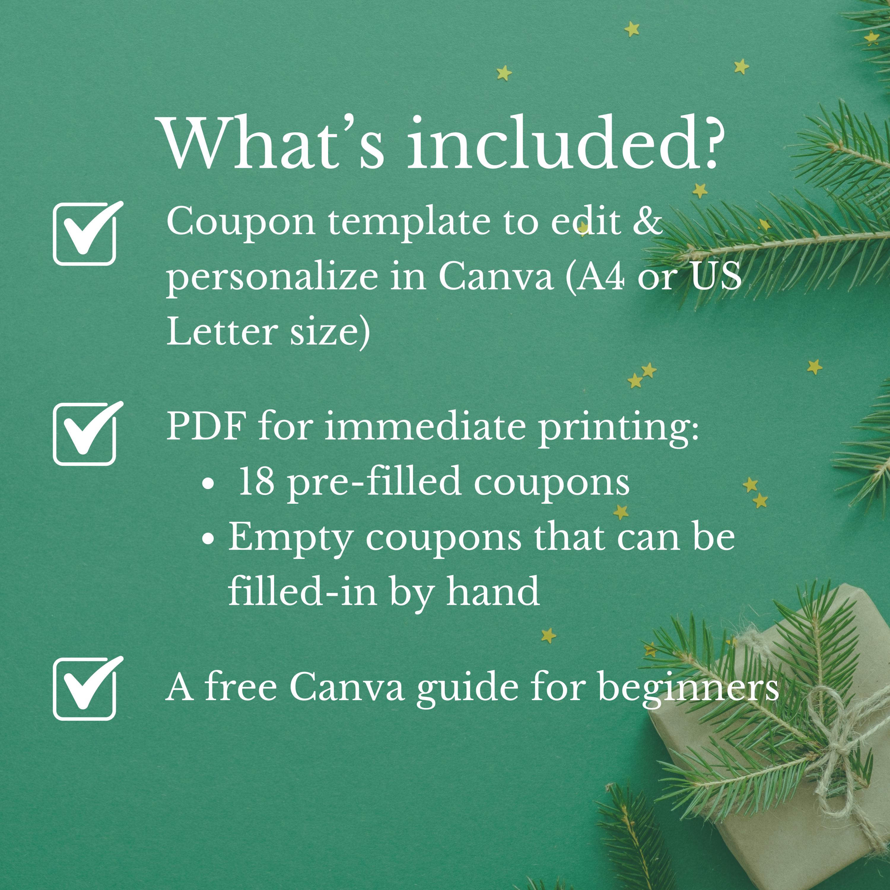 Editable Christmas Coupon Template Printable, Custom Holiday Coupons ...