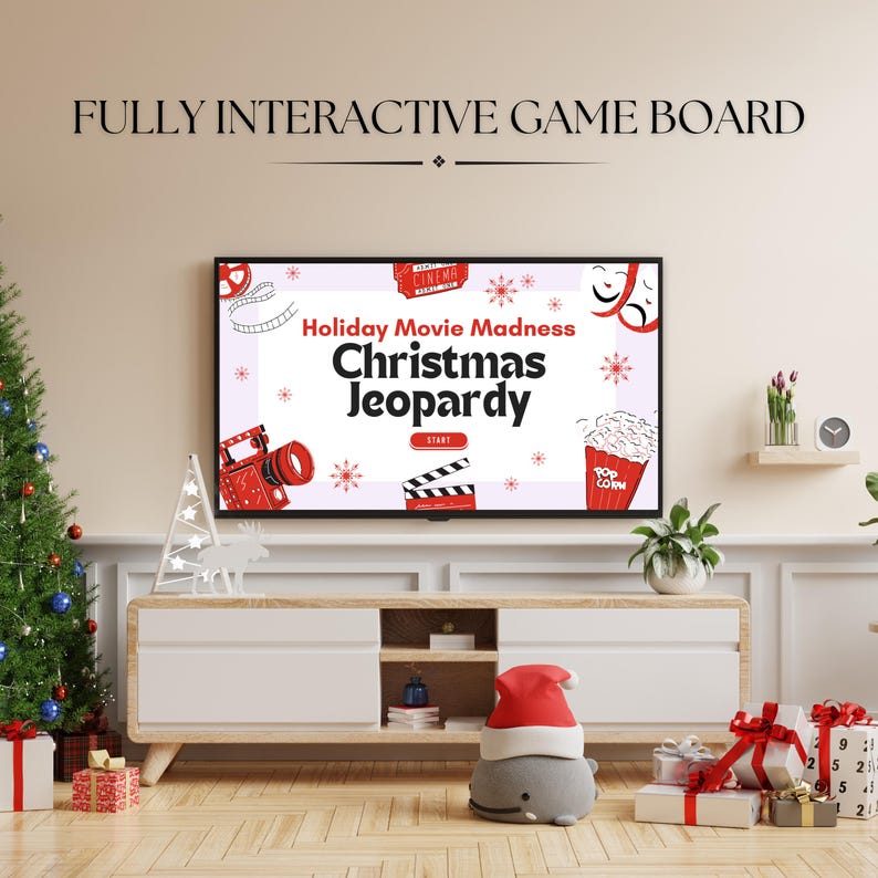 Christmas Movie Jeopardy Game – Editable Canva Trivia for Families ...