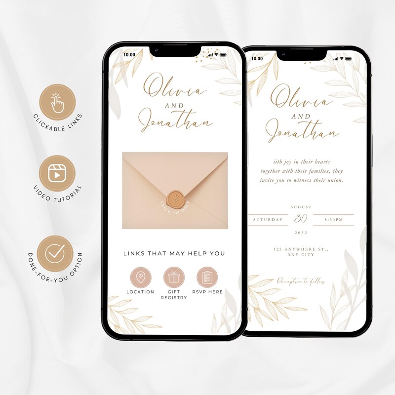 Button Invitation - Etsy