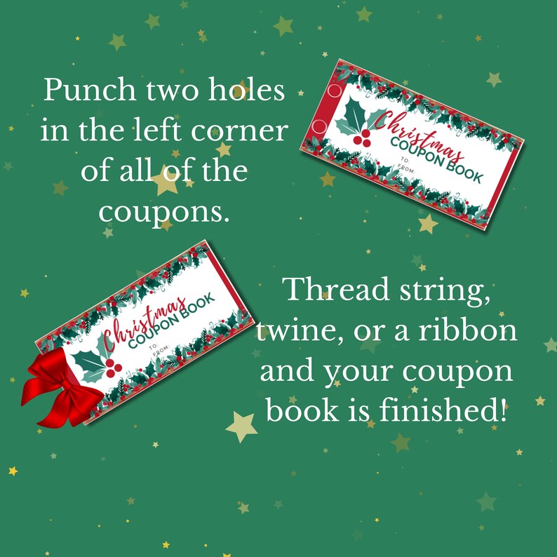 Editable Christmas Coupon Book Template, Printable Custom Love Coupons ...