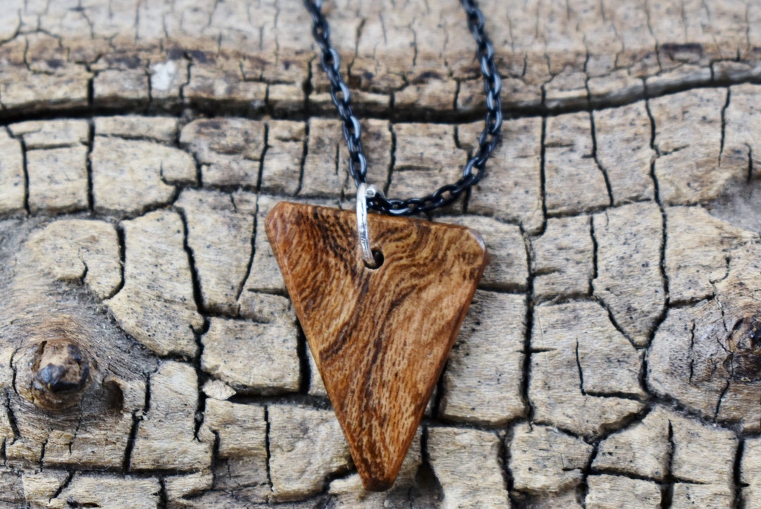 Pheobe Namnu Burl Wood Pendant Necklace - Handmade Wood Pendant - Rare ...