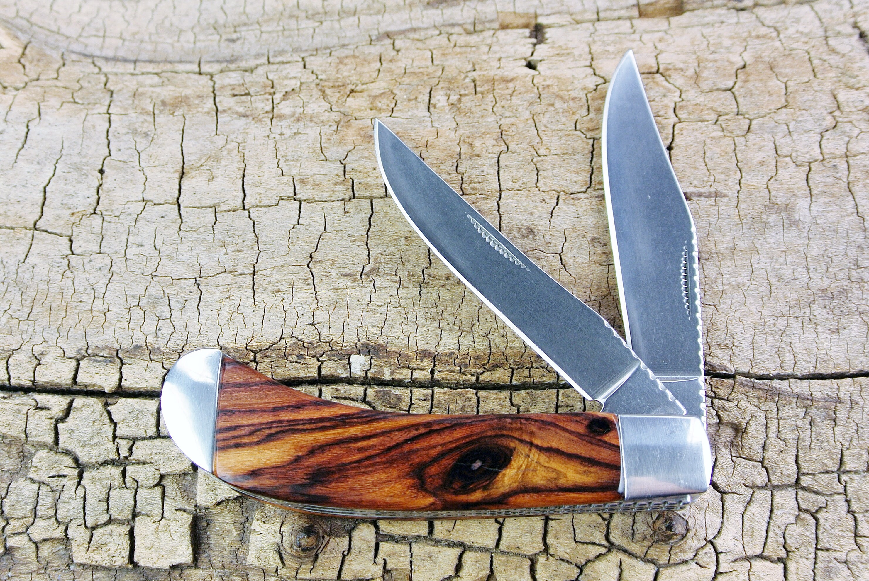 Pocket Knife with Wood Handle - Kingwood Wooden Handle - Wood Pocket ...