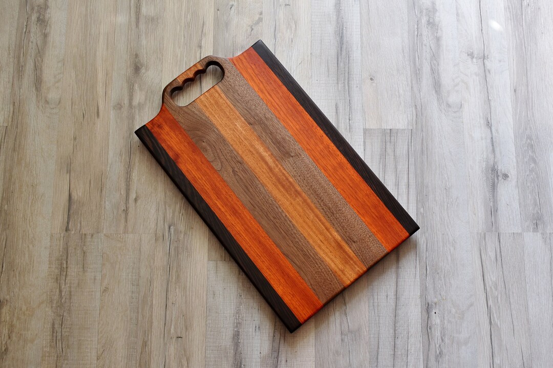 Multi-wood Cutting Board - Wenge, Padauk, Walnut, and African Mahogany ...