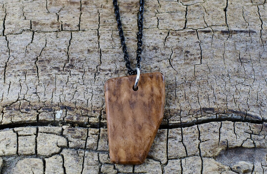 Handmade Bimble Box Burl Wood Pendant Necklace - 18 Inch Chain - Etsy
