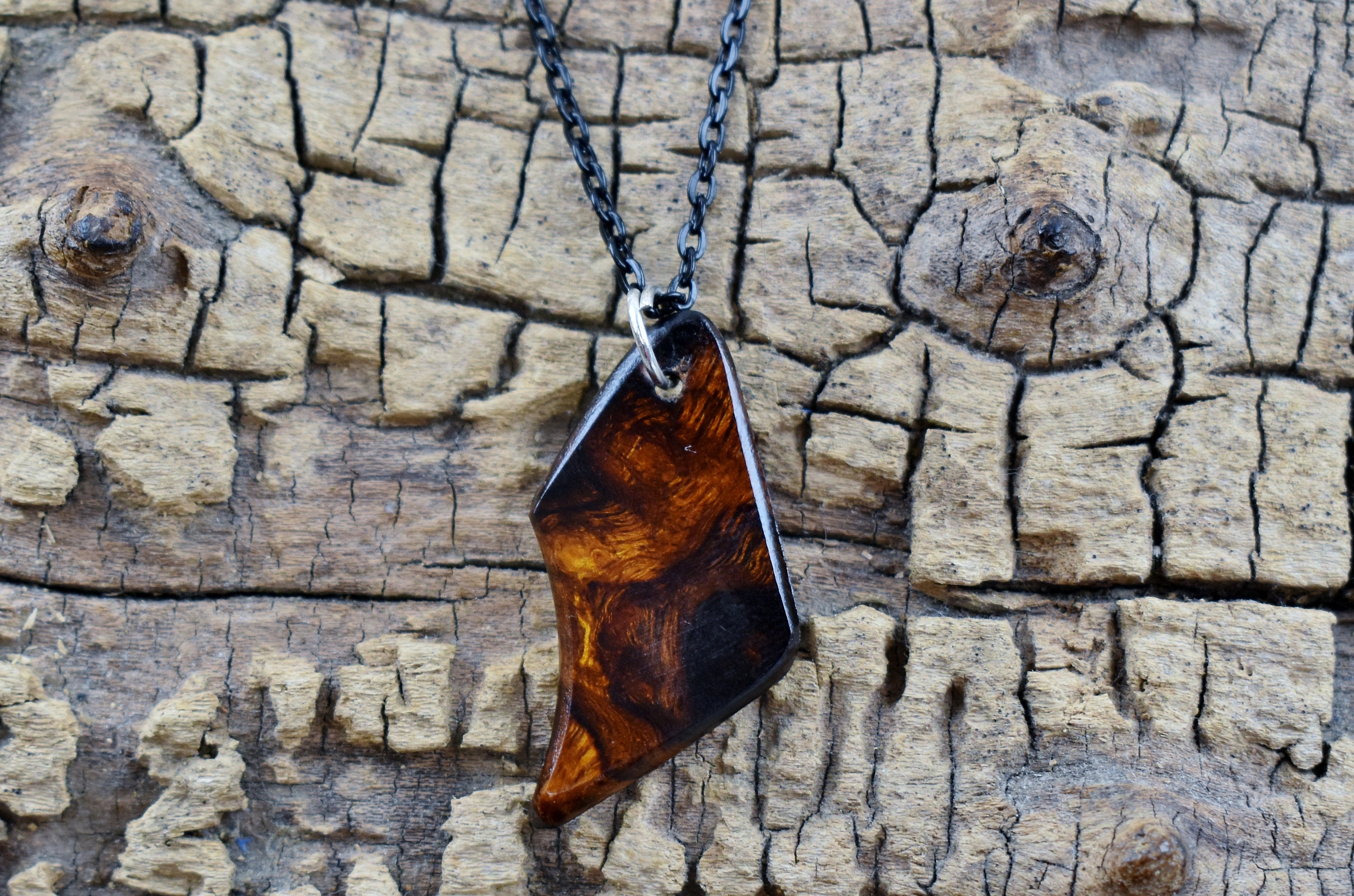 Ironwood Burl Wood Pendant Necklace - Handmade Wood Pendant - Rare Burl ...