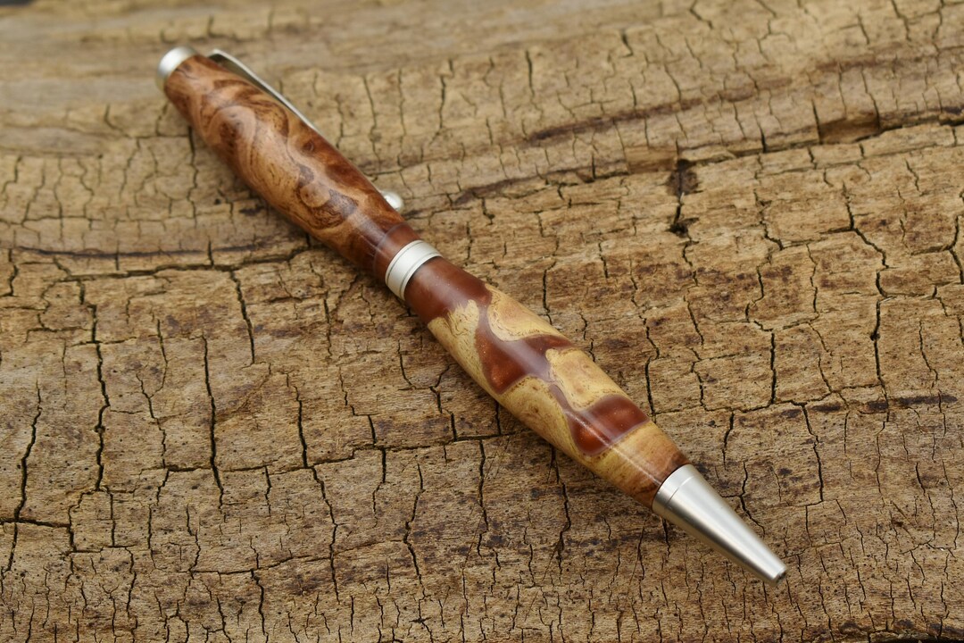 Resin Rare Wood Pen Copper Resin Australian Red Mallee Burl Wooden Pen ...